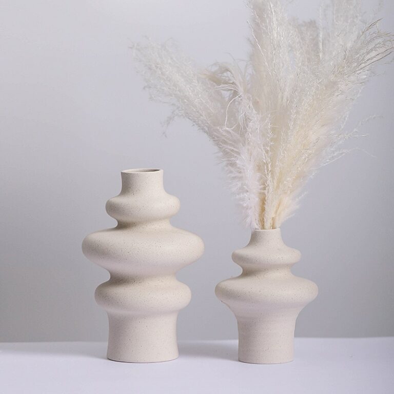 Vase céramique blanc en carambole - MON JOLI VASE