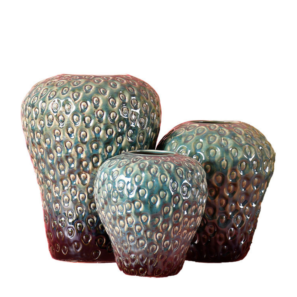 Vase art déco porcelaine en forme de fraise - MON JOLI VASE