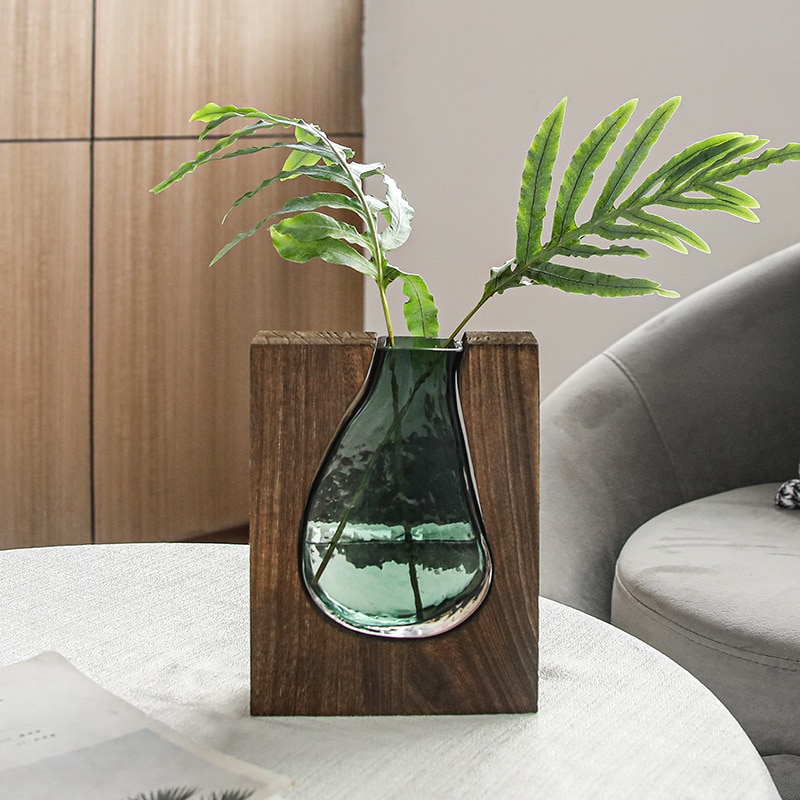 Vase en bois carré style moderne - MON JOLI VASE