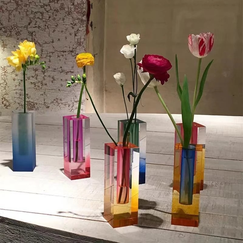 Vase carré coloré fluo - MON JOLI VASE