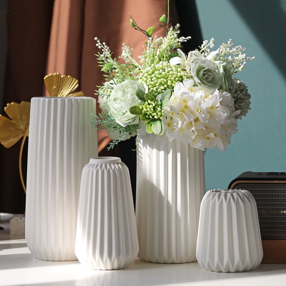 Vase céramique blanc moderne - MON JOLI VASE