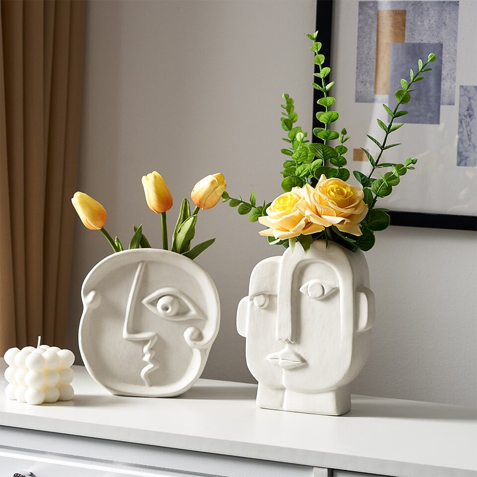 Vase moderne original en forme de visage - MON JOLI VASE