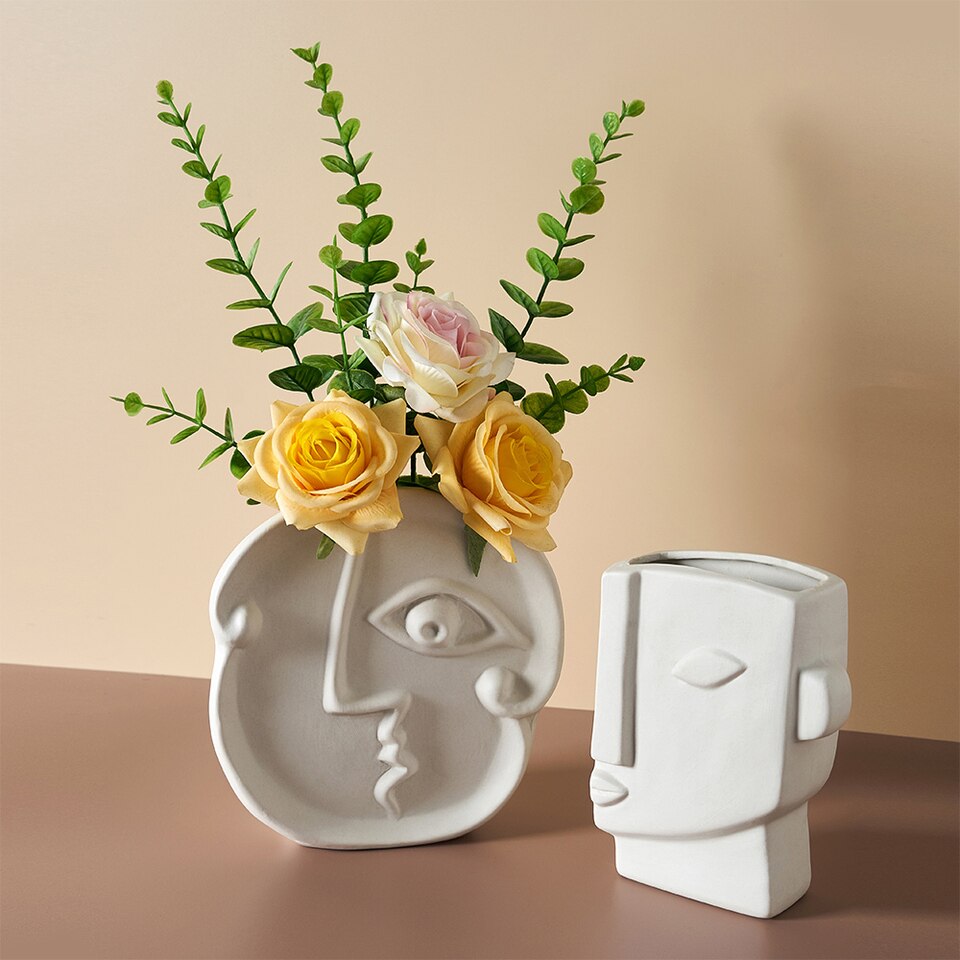 Vase moderne original en forme de visage - MON JOLI VASE