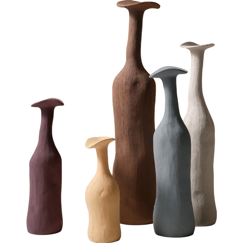 Vase moderne style Morandi en forme de bouteille - MON JOLI VASE