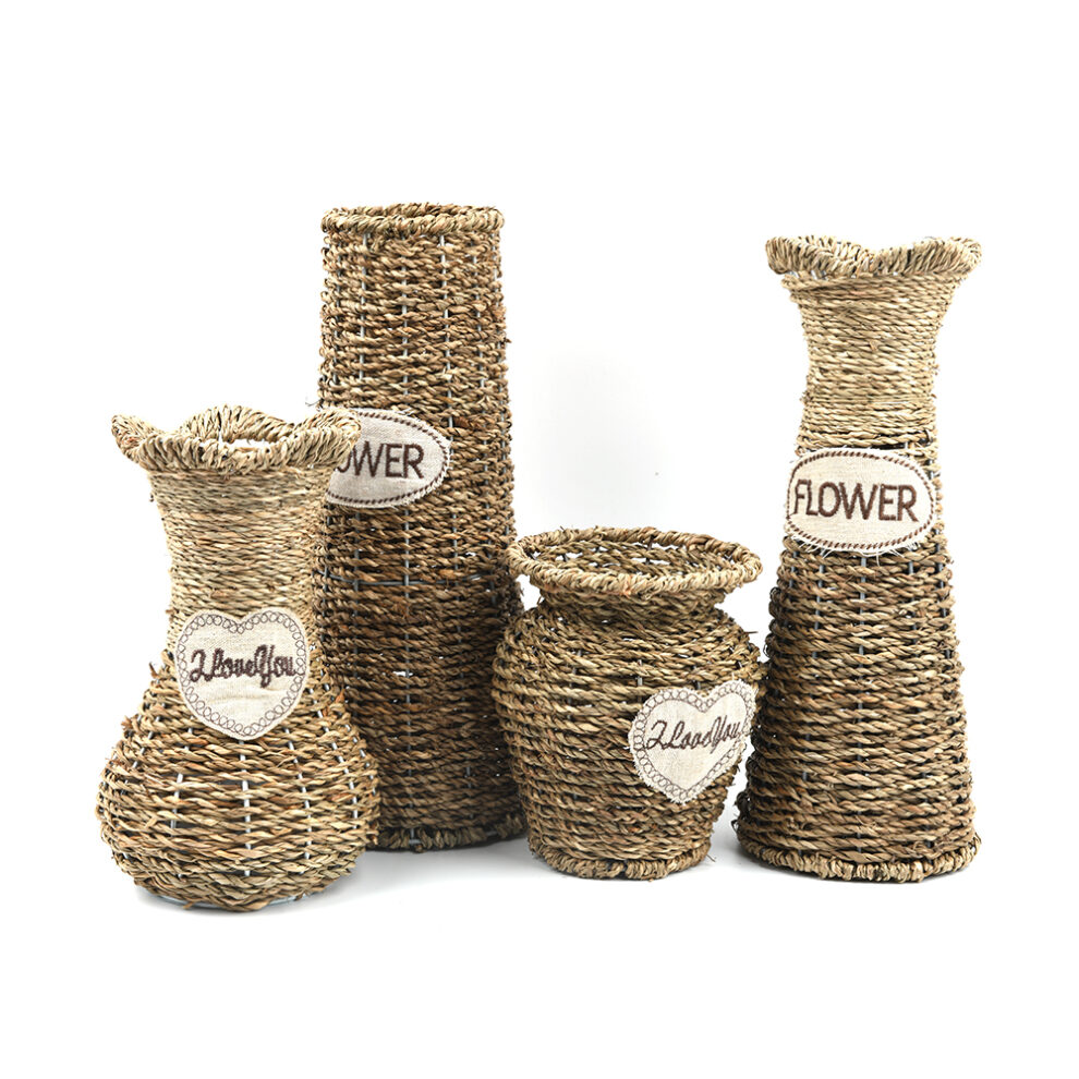 Vase en rotin en jarre tressé - MON JOLI VASE