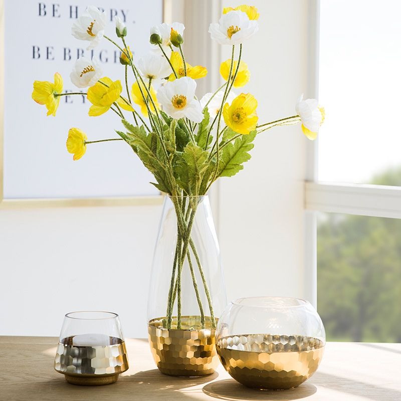Vase moderne créatif en verre avec dorure - MON JOLI VASE